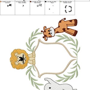 Cute Safari Frame Boy Embroidery Design - Baby Machine Embroidery File ...