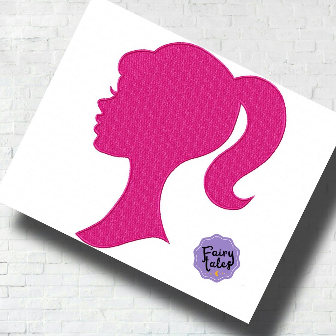 Doll Silhoutte Embroidery Design, Kids Embroidery Design Machine, Girly ...