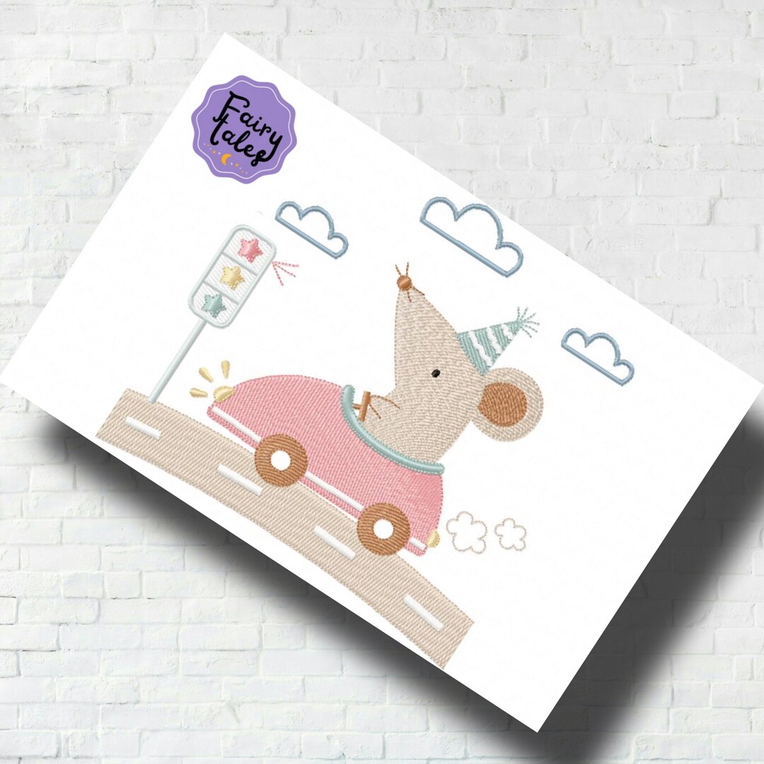 Mouse Driver Embroidery Design, Baby Embroidery Design, Newborn Machine ...