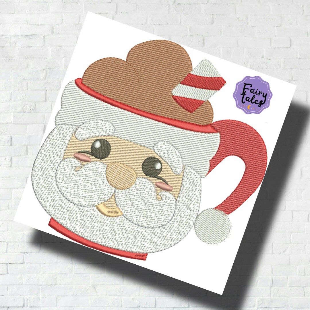Santa Claus Mug Embroidery Design, Christmas Embroidery Design Machine ...
