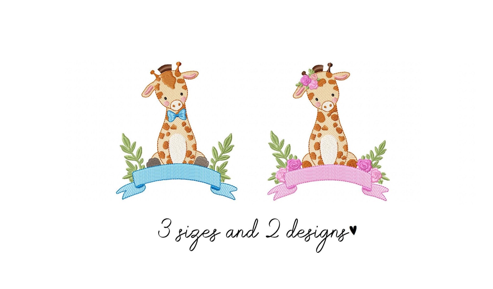 Cute Giraffe Embroidery Designs Animals Embroidery Design | Etsy