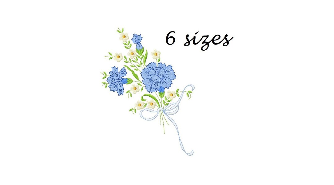 Blue Flowers Embroidery Designs Flowers Embroidery Design Machine ...