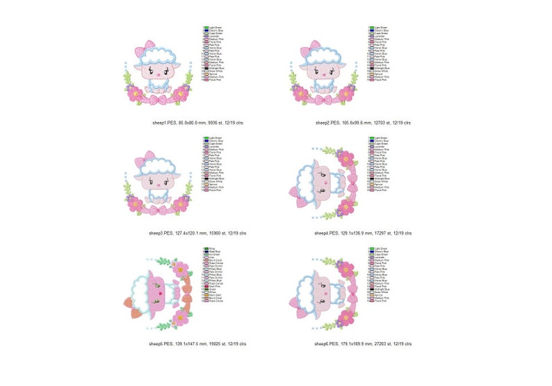 Cute Sheep Girl Embroidery Design Sheep Embroidery Design - Etsy