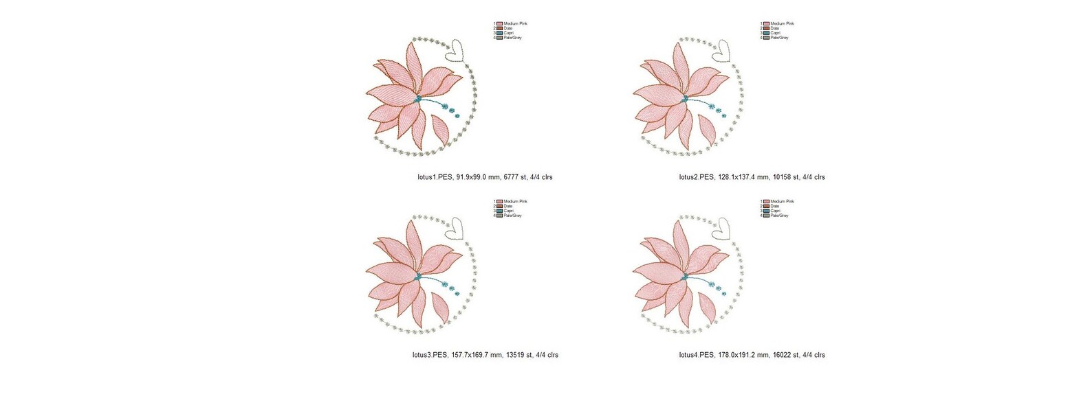 Lotus Embroidery Design Flowers Embroidery Design Machine | Etsy