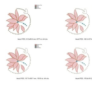Lotus Embroidery Design, Flowers Embroidery Design Machine, Floral ...