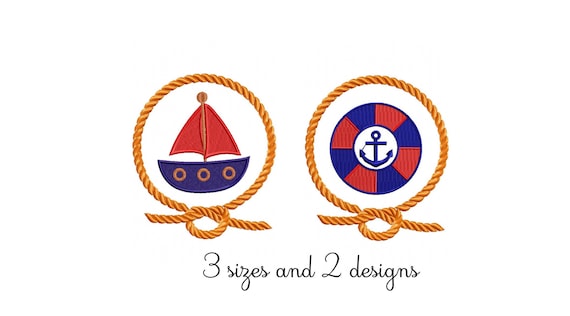 Sailor Floater and Boat Embroidery Designsnautical Embroidery | Etsy