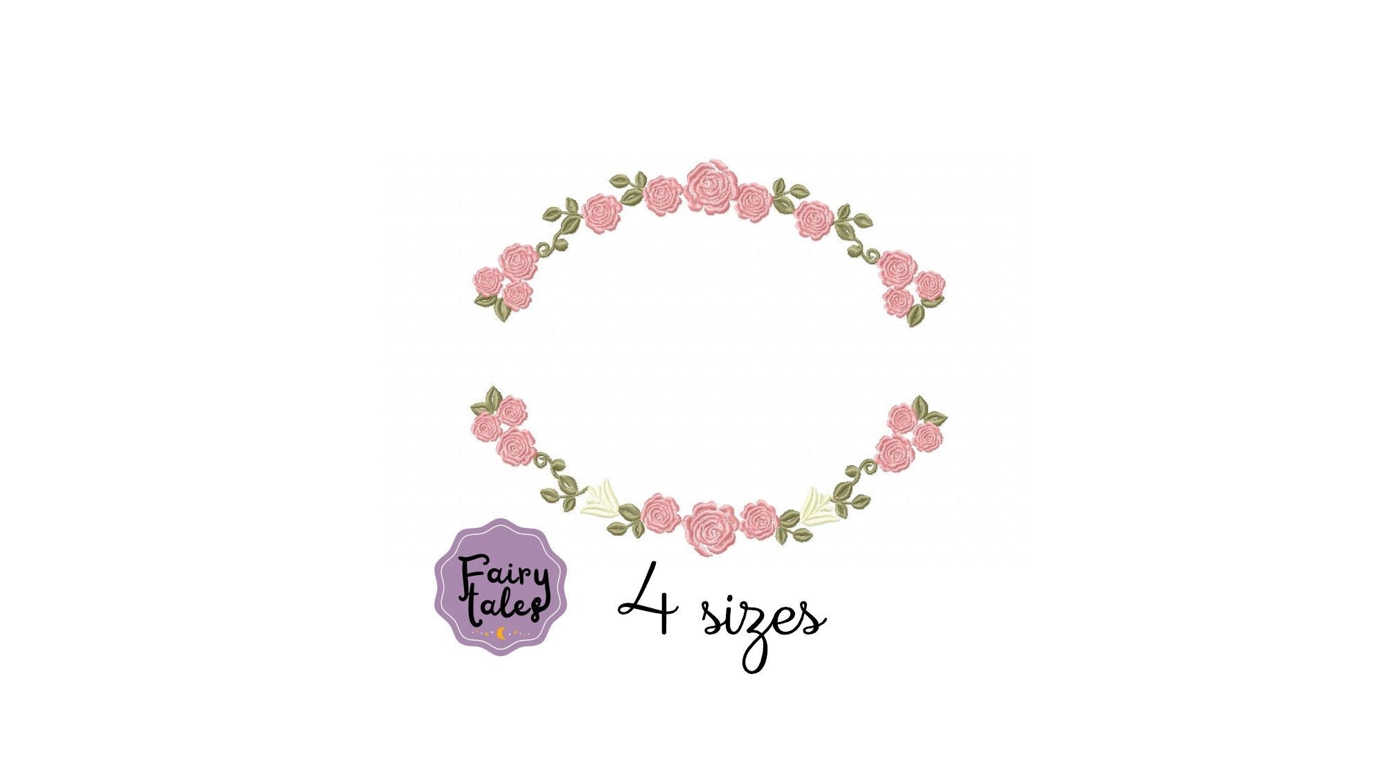 Frame Flower Embroidery Design Floral Embroidery Design - Etsy