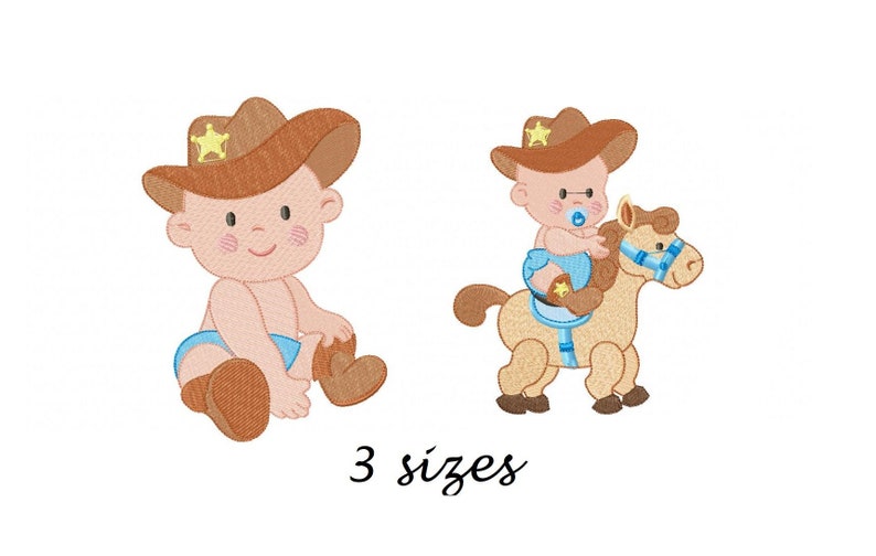 Cute Cowboy Embroidery Designs Boy Embroidery Design Machine - Etsy