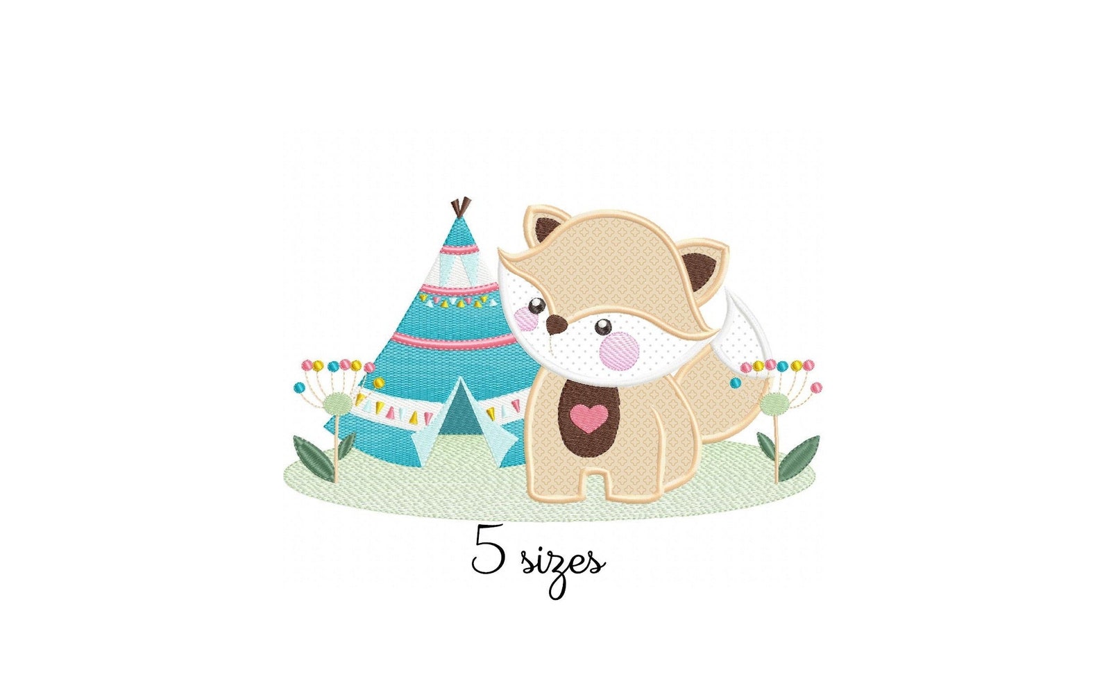 Cute Fox Embroidery Designs Animals Embroidery Design - Etsy