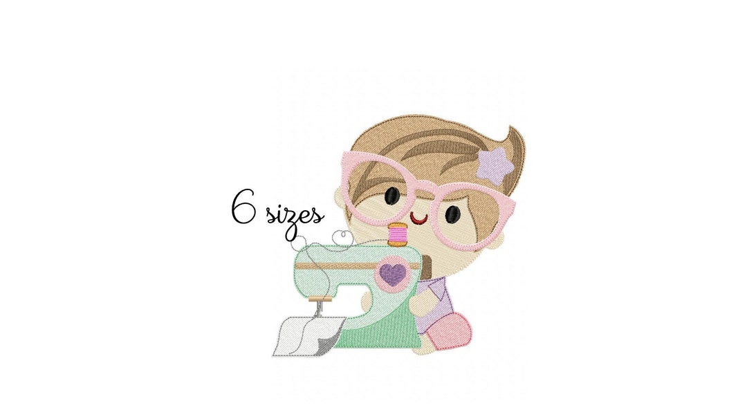 Seamstress Embroidery Design - Baby Machine Embroidery File - PES JEF ...