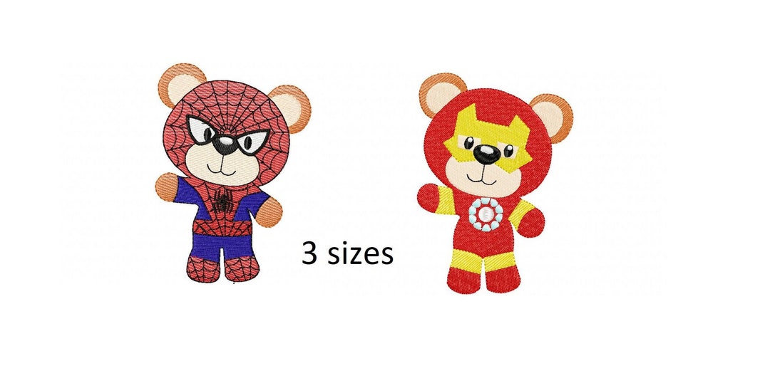 Teddy Bear Superheroes Embroidery Design Machine Embroidery Pattern ...