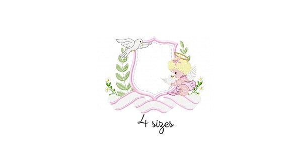 Angel Girl Frame Embroidery Designs baby Embroidery Design - Etsy