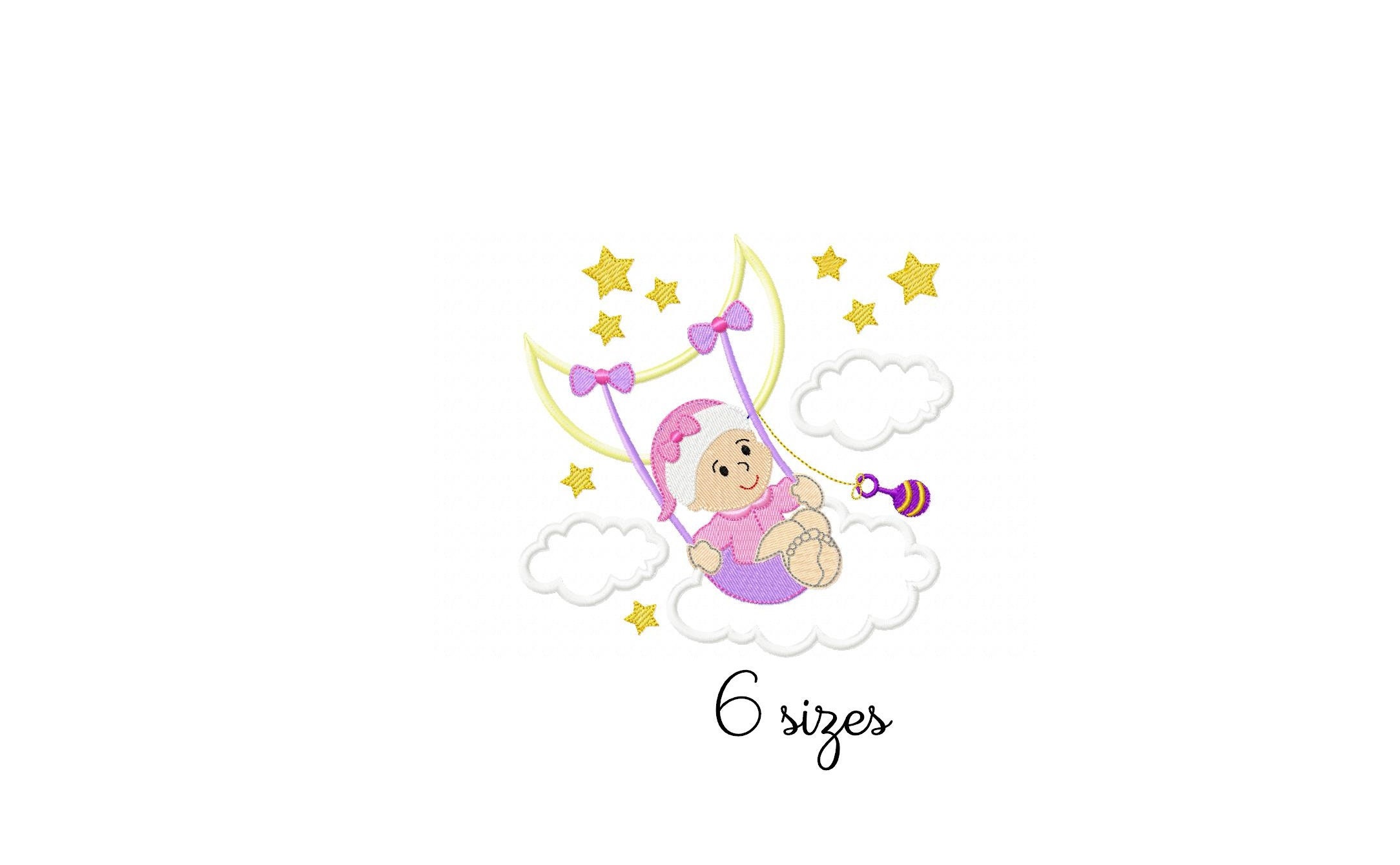 Baby Girl embroidery design girly embroidery design machine | Etsy