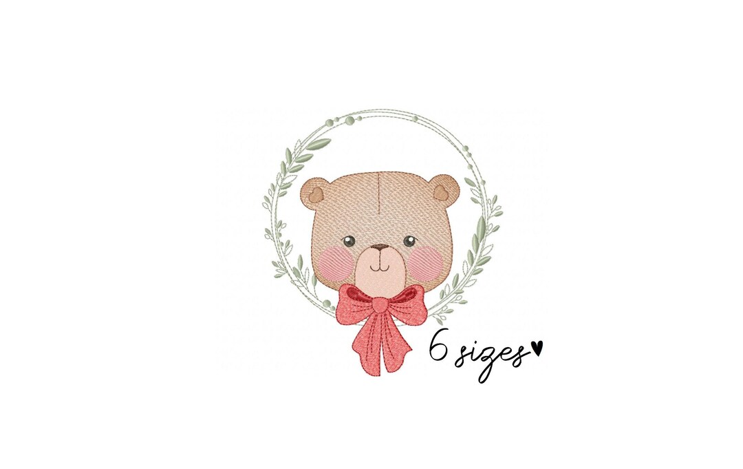 Bear Red Lace Embroidery Designs, Baby Embroidery Design Machine ...