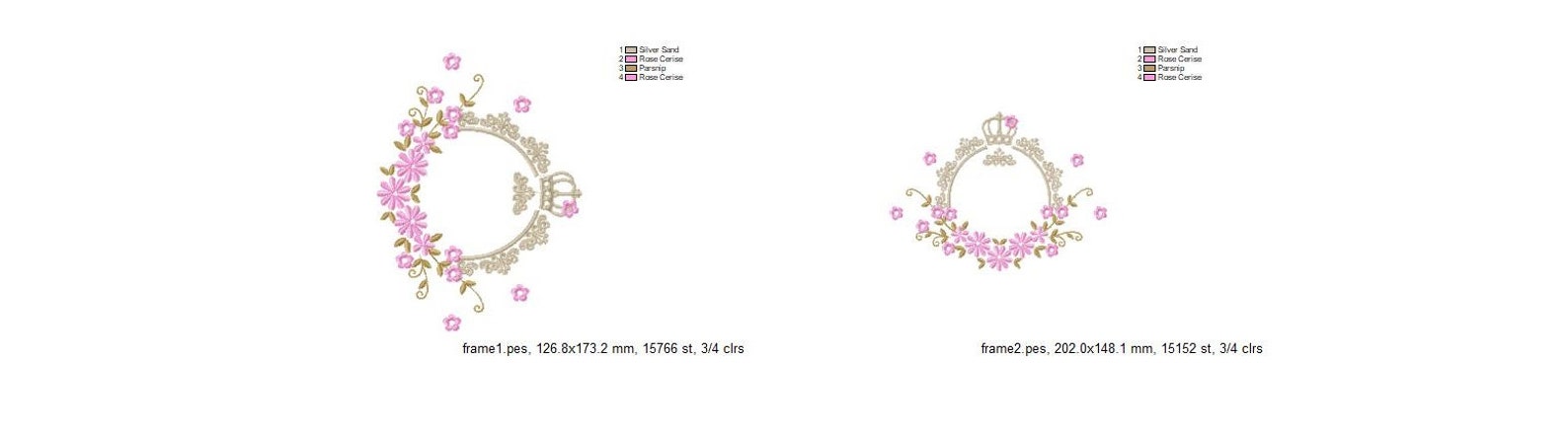 Cute Frame Flowers Embroidery Designs Baby Embroidery Design - Etsy