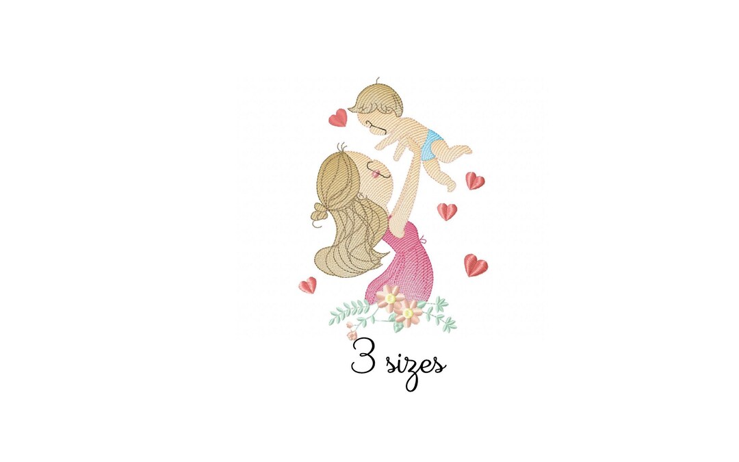 Mom and Baby Embroidery Designs, Babies Embroidery Design Machine ...