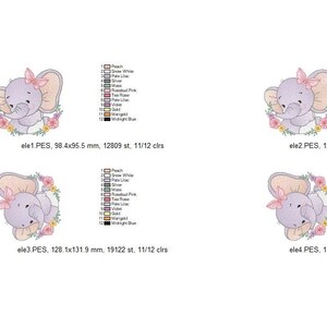 Elephant Girl Embroidery Design - Baby Machine Embroidery File - PES ...