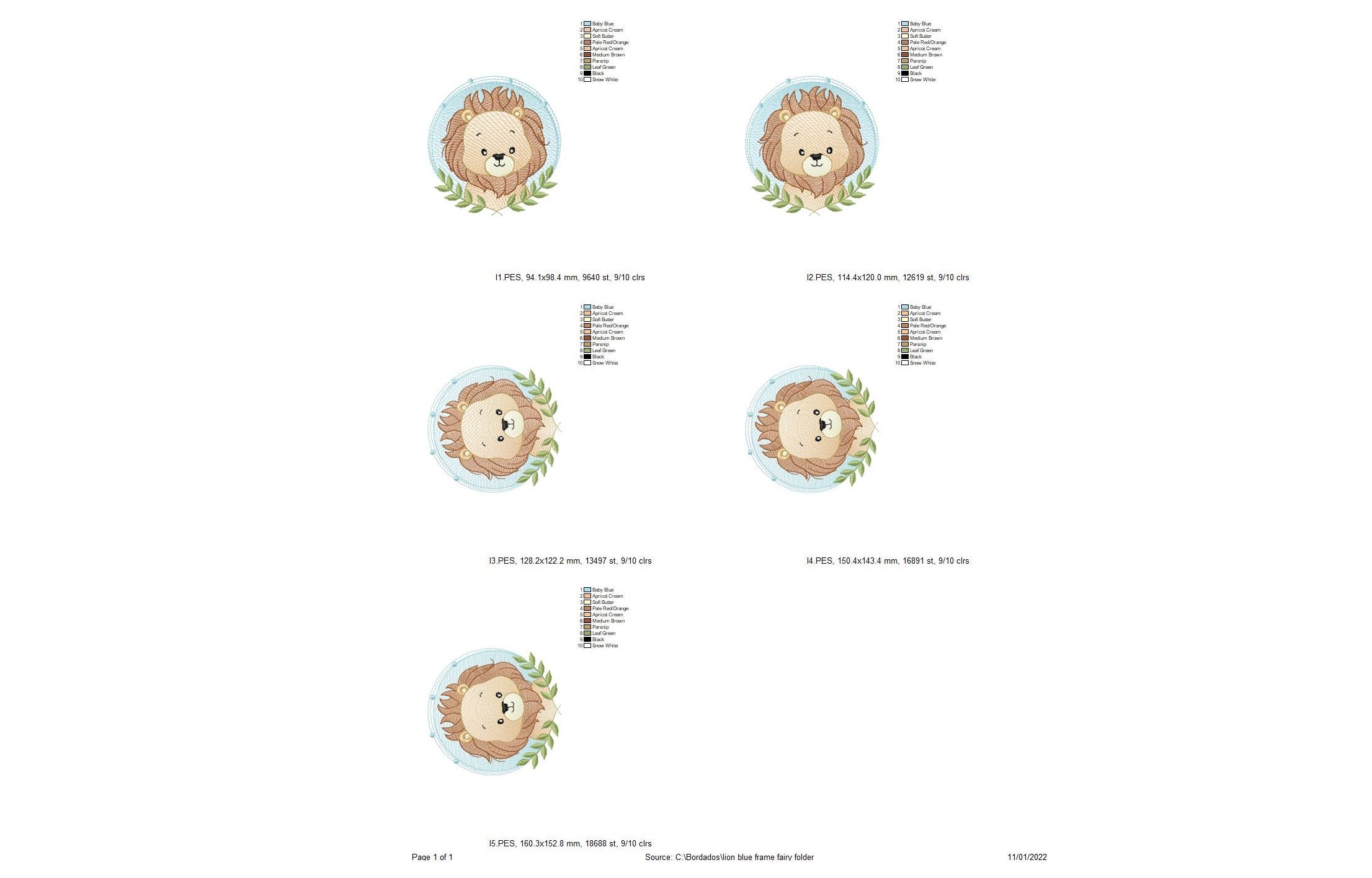 Lion Frame Embroidery Design Animals Embroidery Design - Etsy