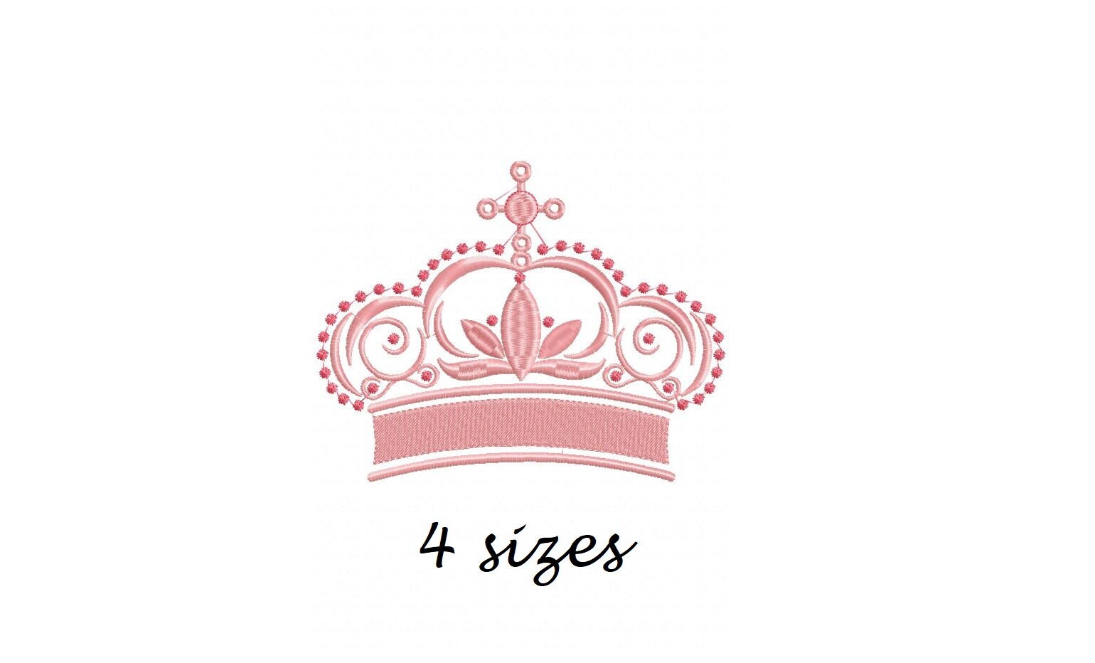 Crown Embroidery Design - Baby Machine Embroidery File - PES JEF HUS ...