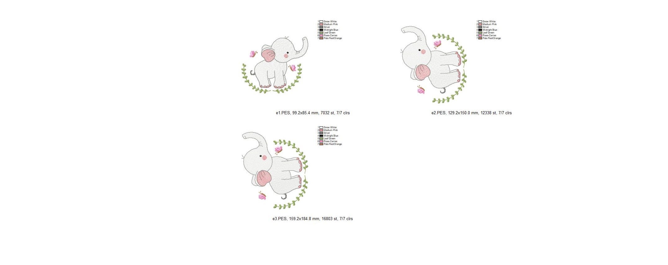 Sweet Elephant Embroidery Design, Animals Embroidery Design Machine ...