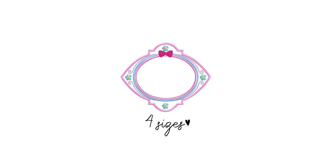 Cute Frame Pink Embroidery Design, Baby Embroidery Design Machine ...