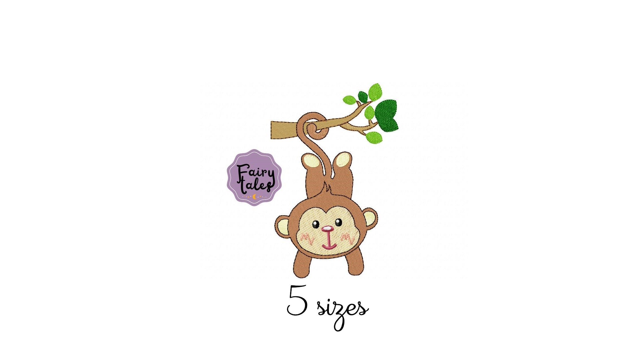 Monkey Embroidery Design Animals Embroidery Design Machine - Etsy