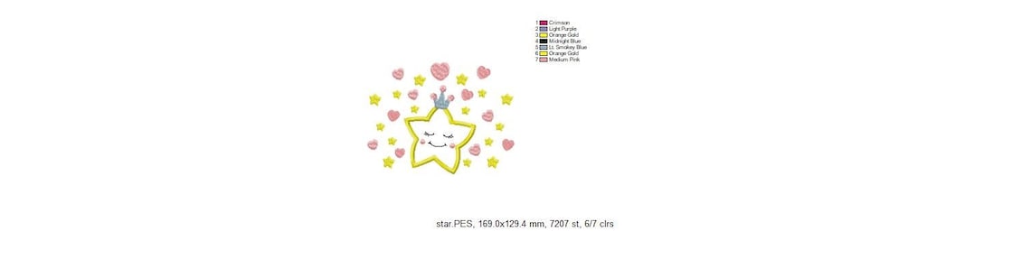 Stars and Hearts for Babys Embroidery Designs Baby Embroidery - Etsy