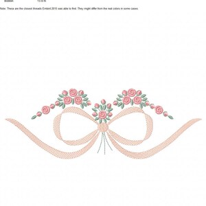 Bow Embroidery Design - Flower Machine Embroidery File - PES JEF HUS ...