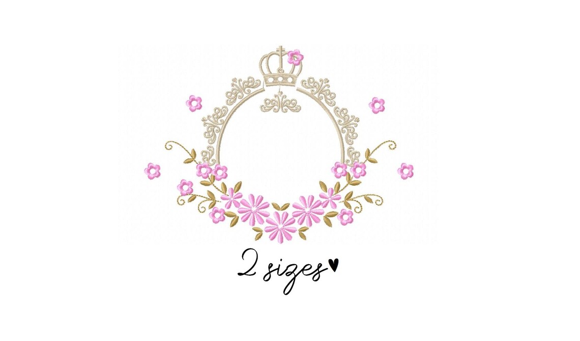 Cute Frame Flowers Embroidery Designs Baby Embroidery Design - Etsy