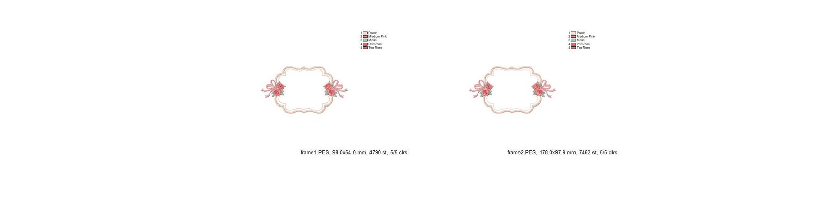 Cute Frame Flowers Embroidery Design - Baby Machine Embroidery File ...