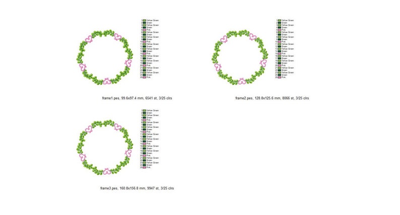 Cute Frame Bunch Embroidery Designs Baby Embroidery Design | Etsy