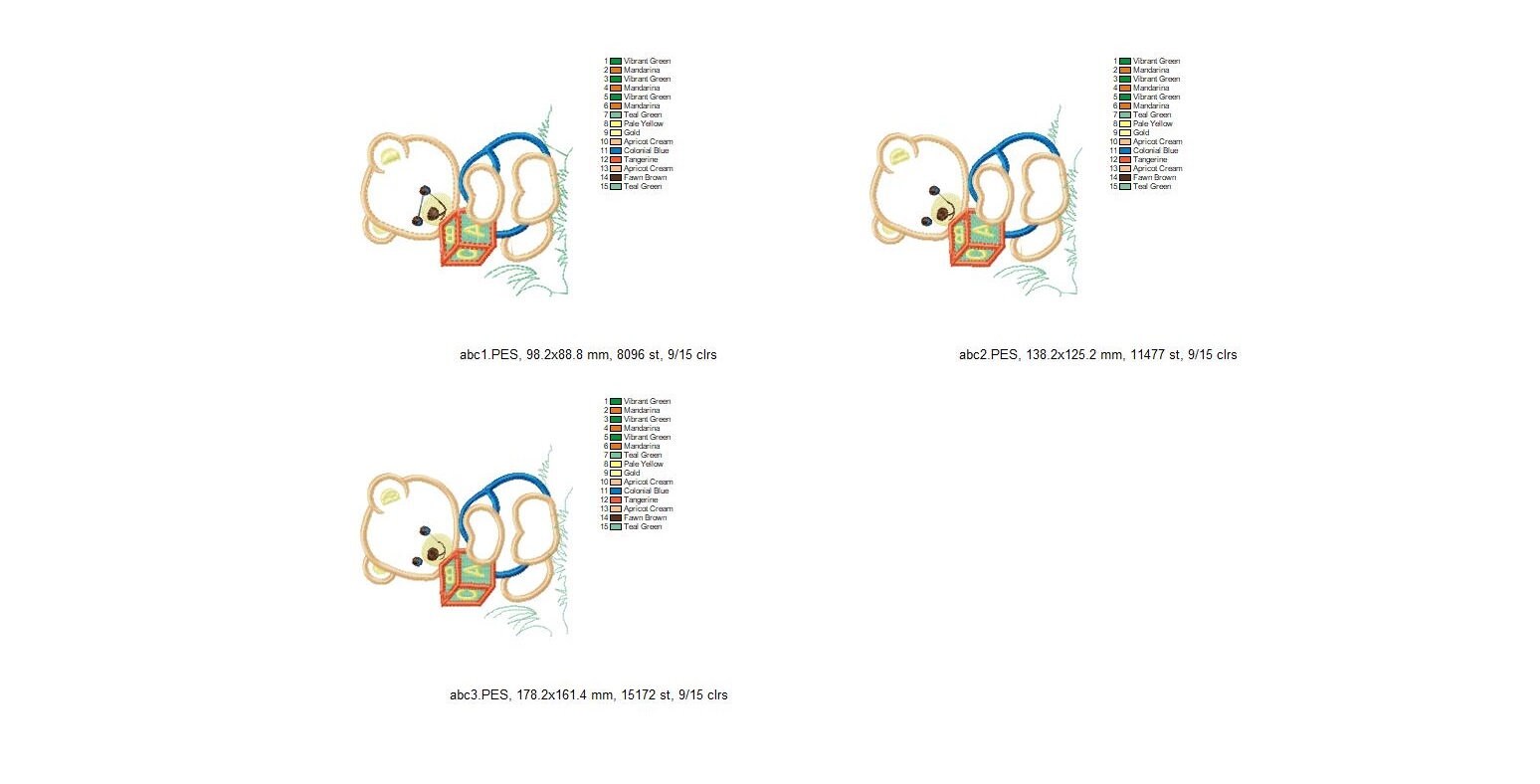 Baby ABC Teddy Bear Embroidery Design Boy Embroidery Design | Etsy