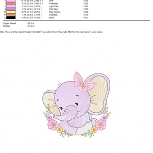 Elephant Girl Embroidery Design - Baby Machine Embroidery File - PES ...