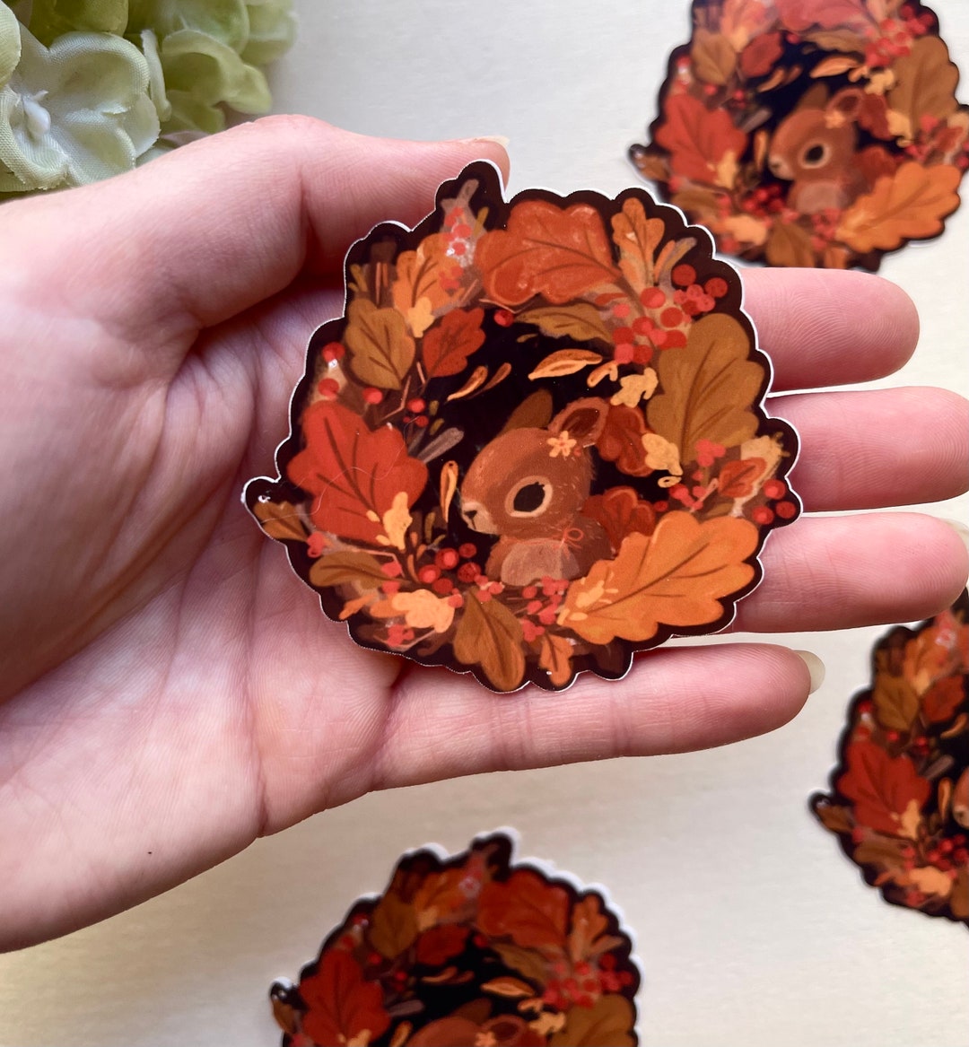 Squirrel Sticker | Fall Sticker | Vinyl Sticker | Waterproof Sticker ...