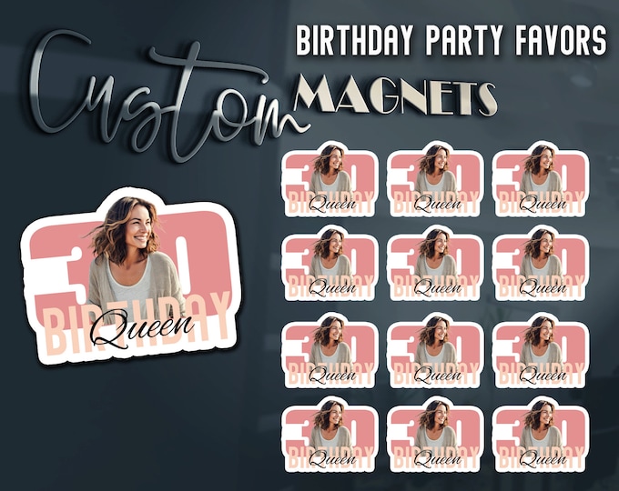 Birthday Party Favors, Custom Magnet, Personalized Magnet, Party Gift ...