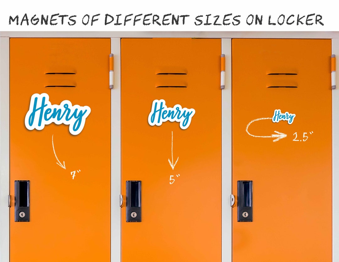 Custom Locker Magnet Personalized Magnet Names Refrigerator - Etsy