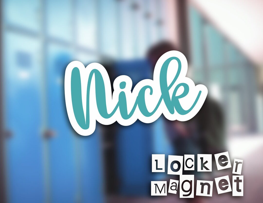 Custom Locker Magnet! Personalized Magnet Names, Refrigerator Magnet ...