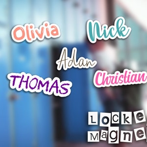 Custom Locker Magnet! Personalized Magnet Names, Refrigerator Magnet ...