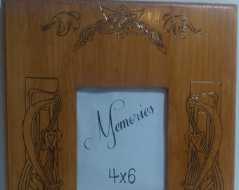 Pyrography frame | Etsy