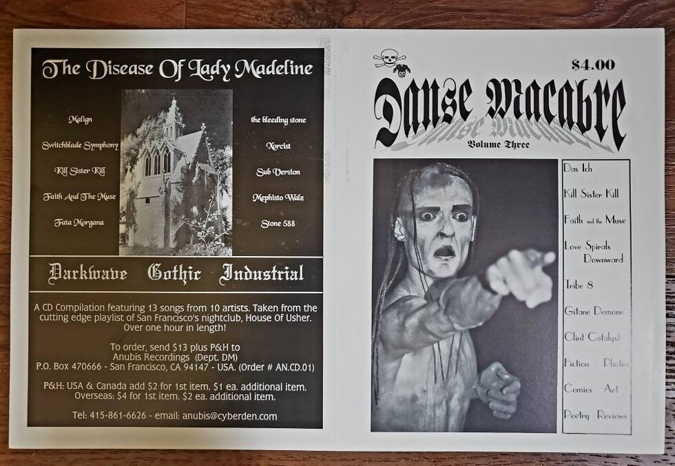 Vintage Goth Zine Cover "danse Macabre" 1995. Suitable for Framing ...