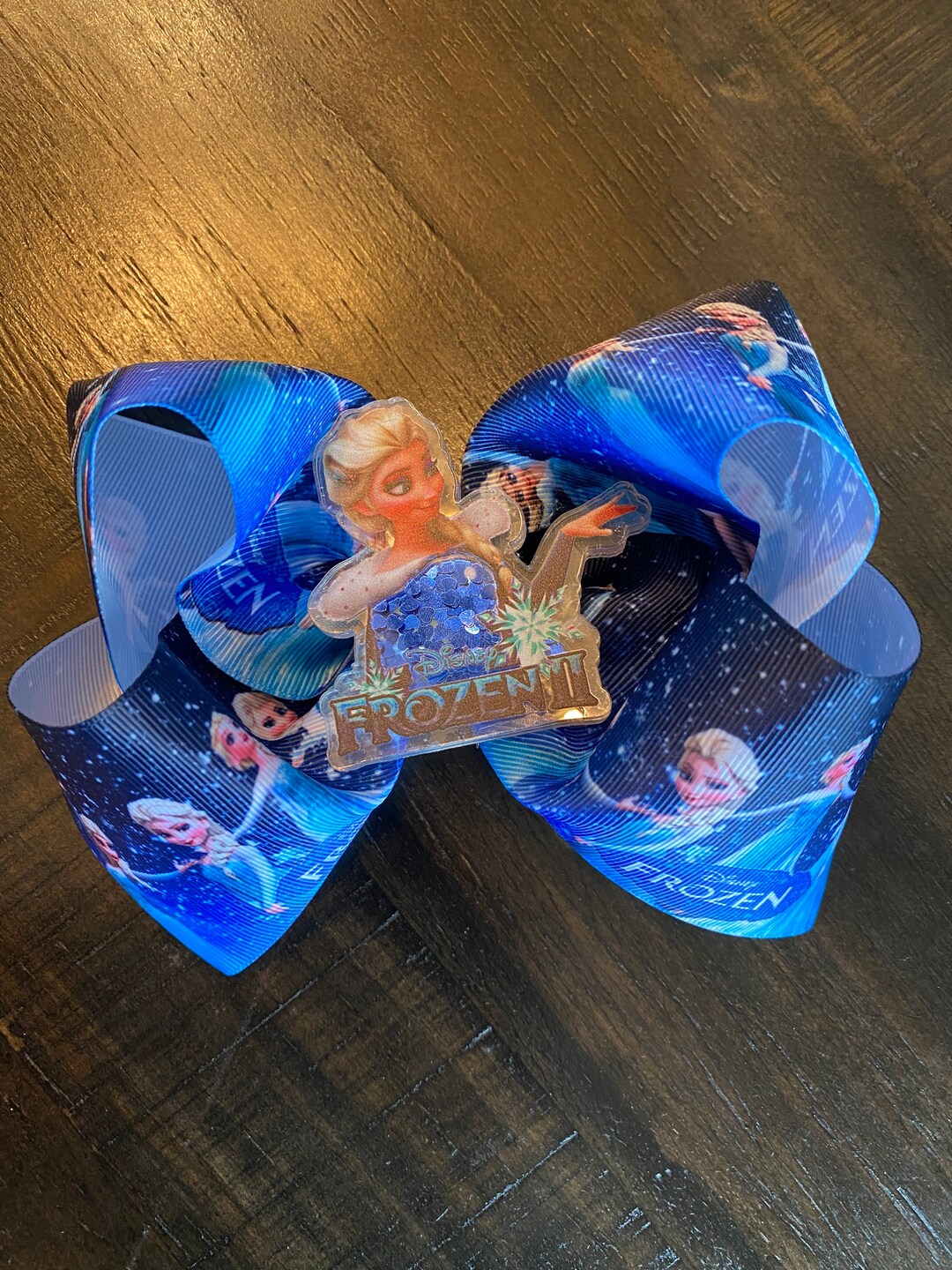 Elsa Frozen Hair Bow: Grosgrain Ribbon Shaker Bow - Etsy