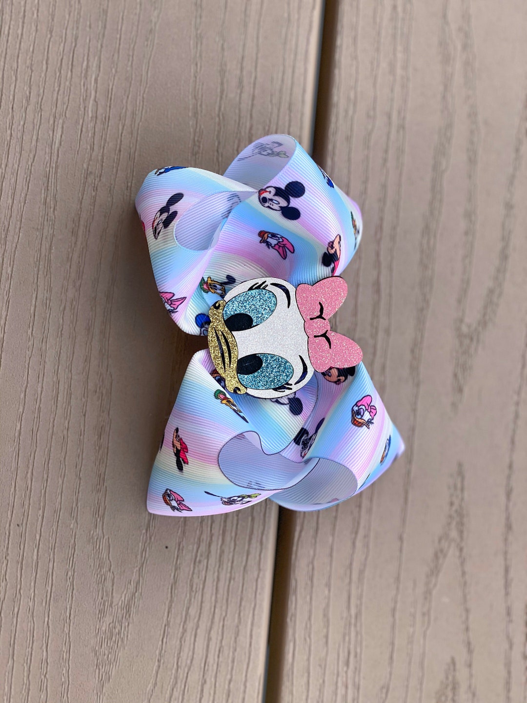 Disney Characters Inpired Bow, Daisy Duck Hair Bow, Minnie Mousse and ...