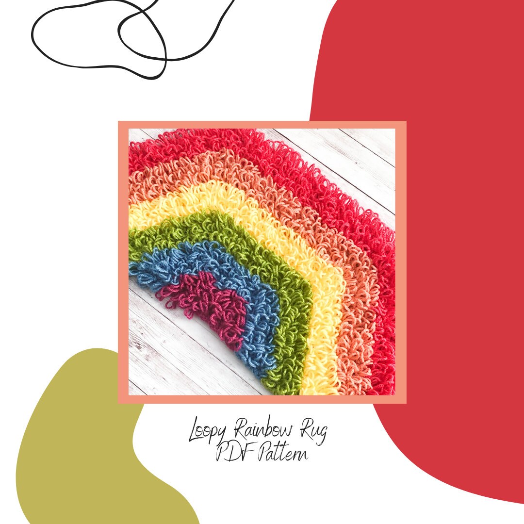 PDF DIGITAL DOWNLOAD: Sew Hooky Loopy Rainbow Rug - Etsy