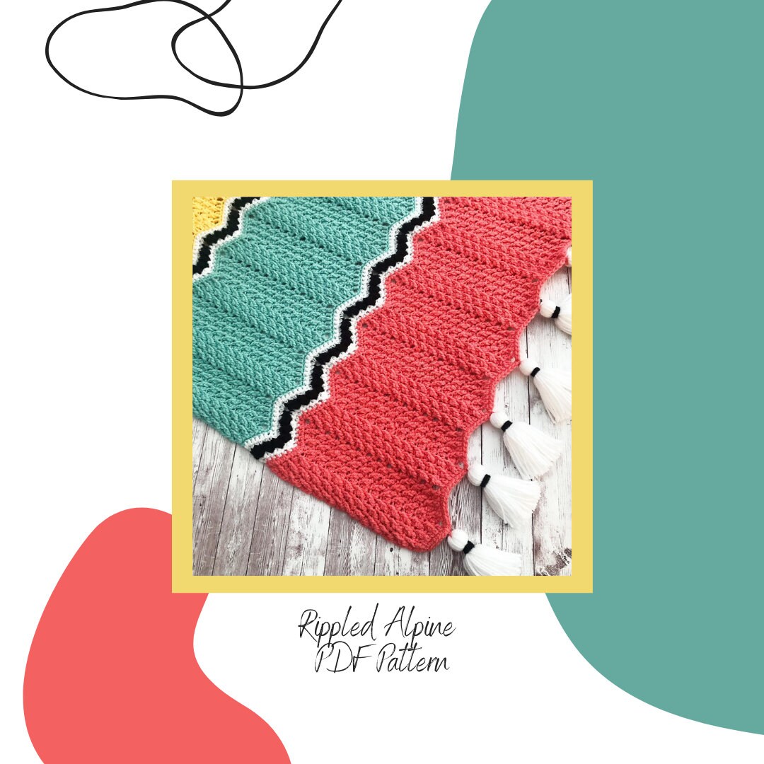 Rippled Alpine Pattern - PDF DIGITAL DOWNLOAD - Etsy