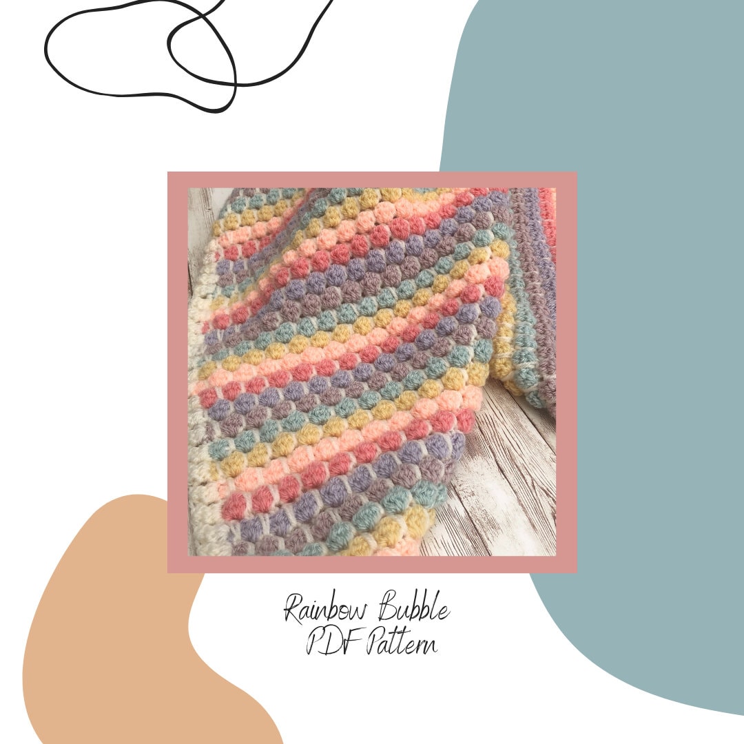 Rainbow Bubble Crochet Blanket Pattern PDF DIGITAL DOWNLOAD | Etsy