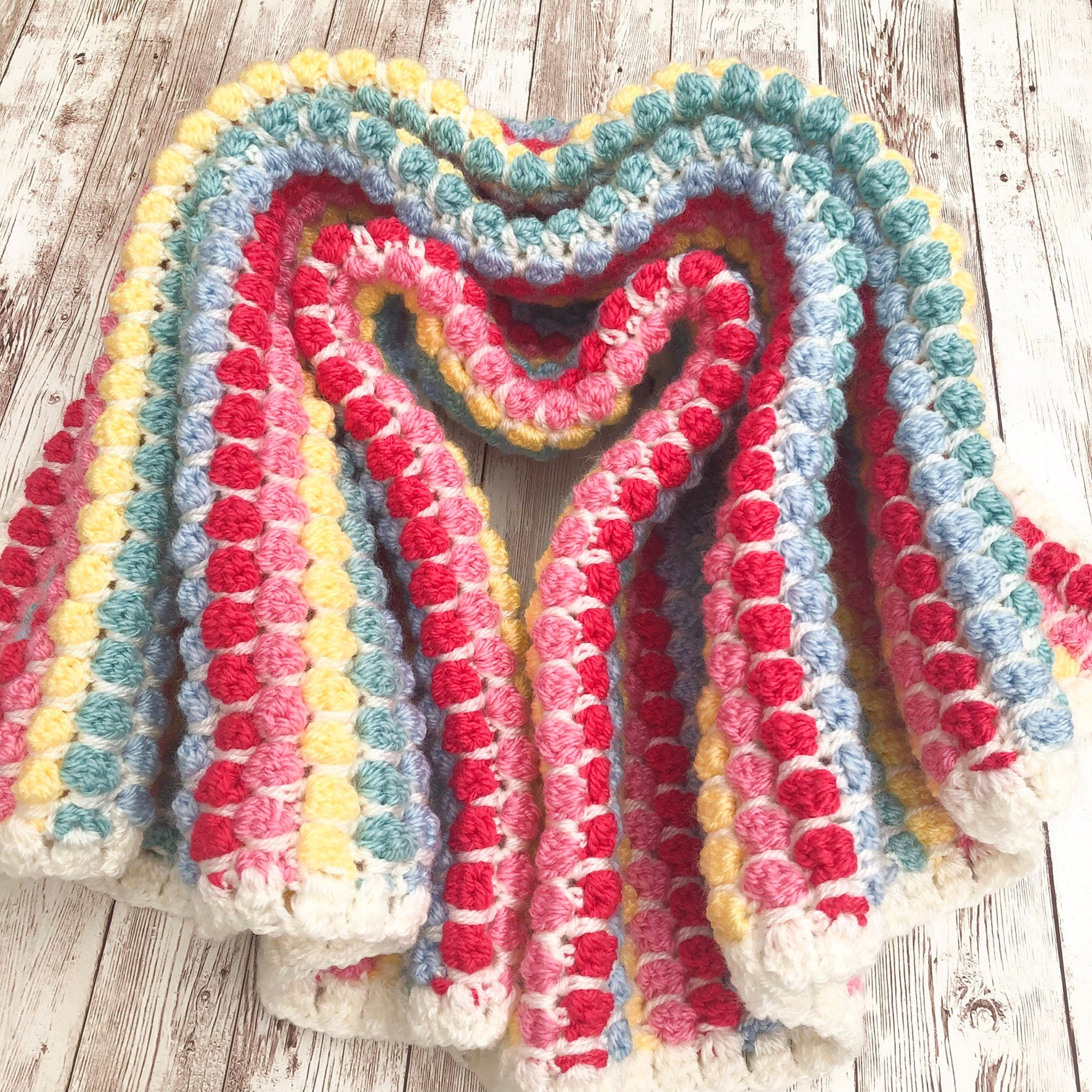 Rainbow Bubble Crochet Blanket Pattern PDF DIGITAL DOWNLOAD | Etsy