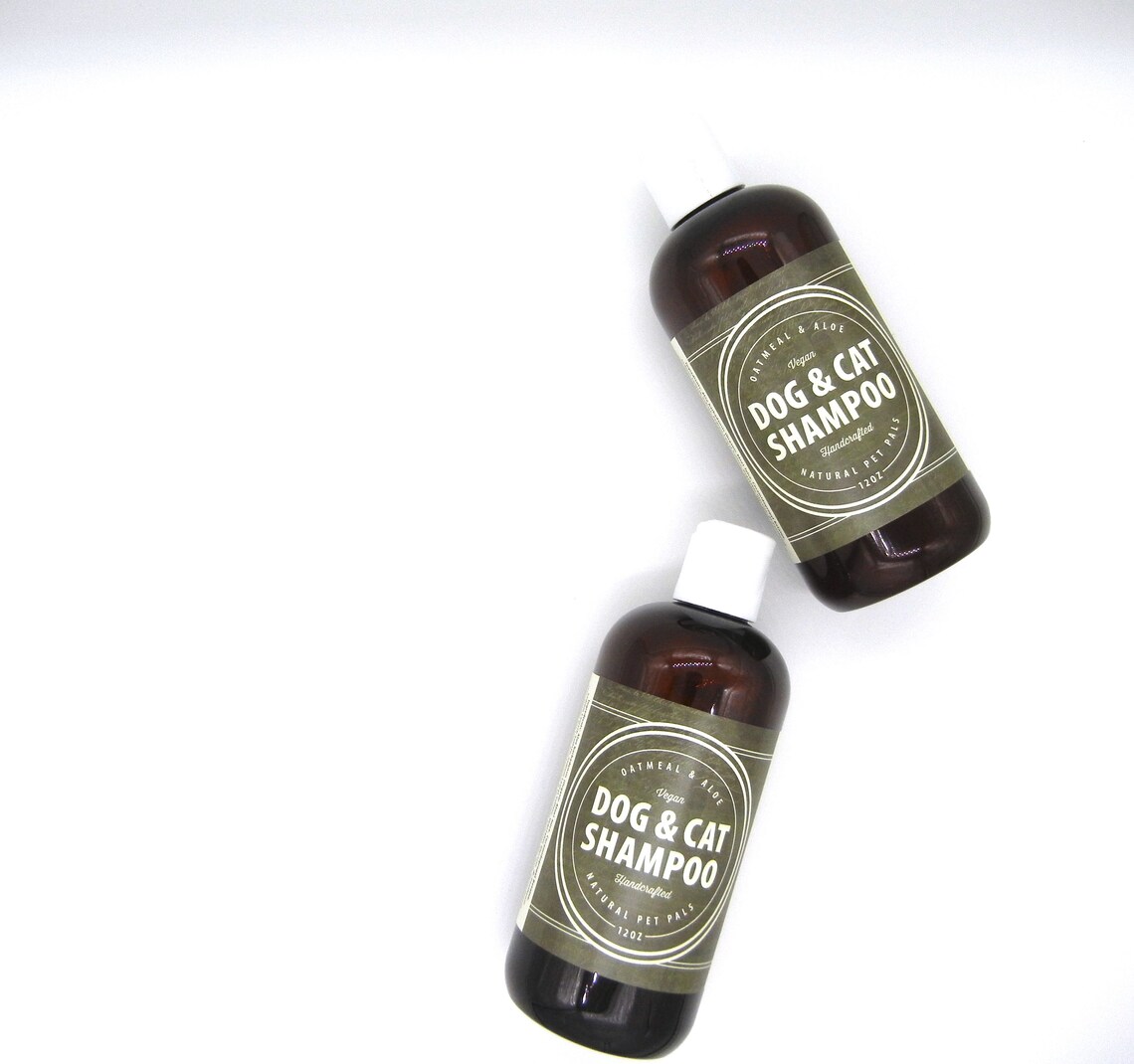 Natural Dog and Cat Shampoo: Vegan Lavender Oatmeal Aloe Pet Wash, 12oz ...