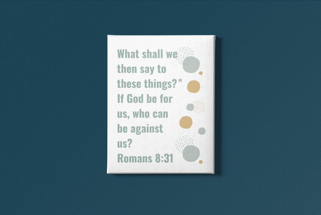 Romans 8:31 Printable Bible Wall Art, Instant Digital Download ...