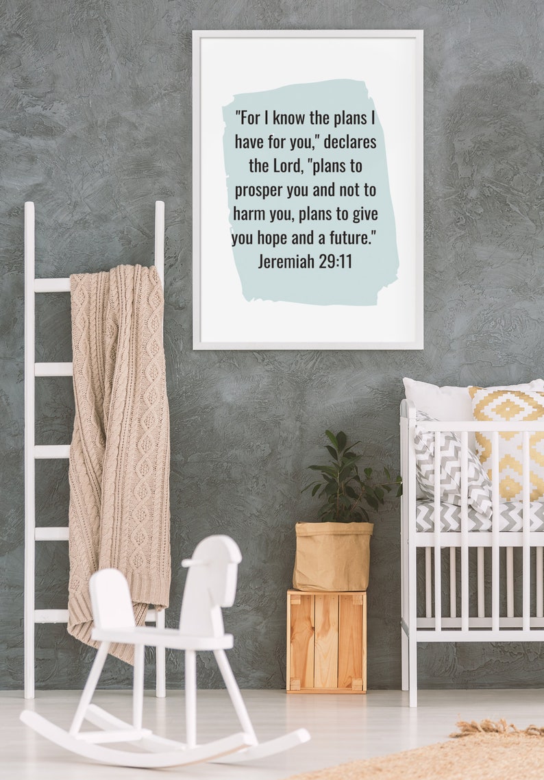 Jeremiah 29:11 Printable Bible Wall Art, Instant Digital Download ...
