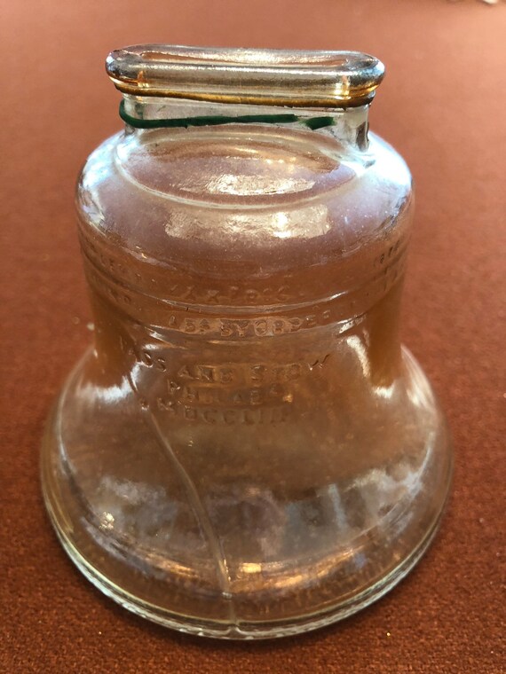 Liberty Bell Bank Amber Glass/Vintage | Etsy